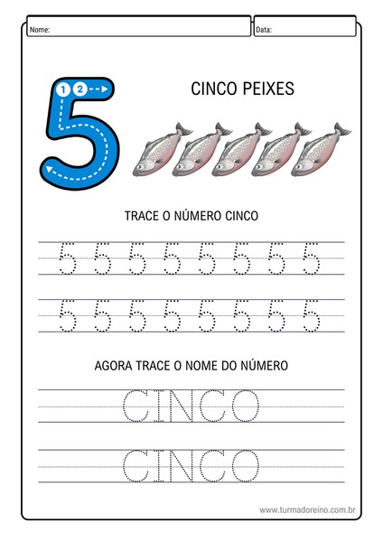 TurmaDoReino - Aprendendo os Números - Cinco