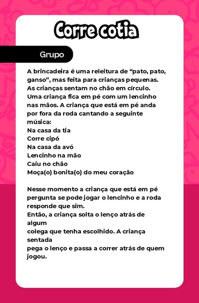 TurmaDoReino - Brincadeira - Corre Cotia