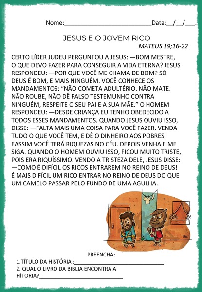 TurmaDoReino - Jesus e o Jovem Rico