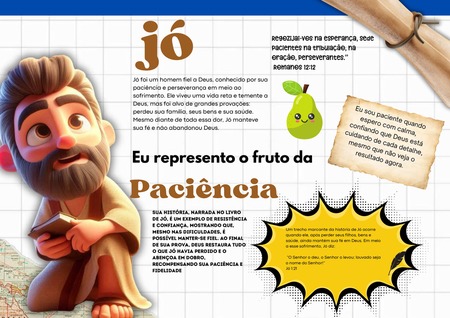 TurmaDoReino - Mapa Mental - Jó - Paciência