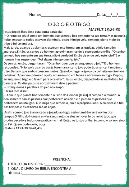 TurmaDoReino - O Joio e o Trigo