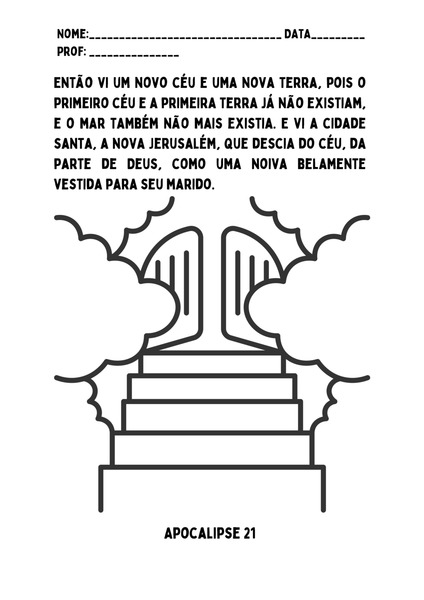 TurmaDoReino - Para Colorir - A Nova Jerusalém