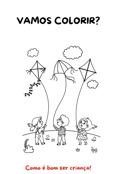 TurmaDoReino - Vamos Colorir - Como é bom ser Criança