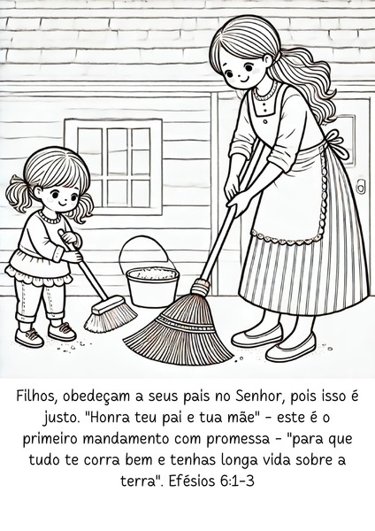 TurmaDoReino - Vamos Colorir - Efésios 6:1-3